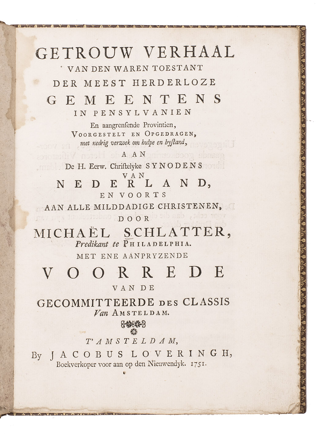 German Reformed congregations in America, with the baptism of a freed ...